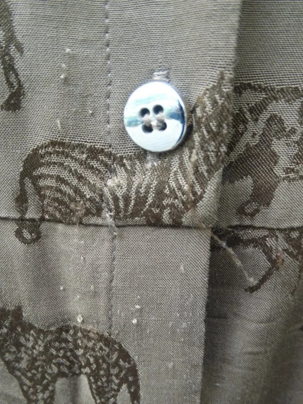 Zara | Dresses | Zara Safari Midi Shirt Dress Xl Animal Print Satin ...